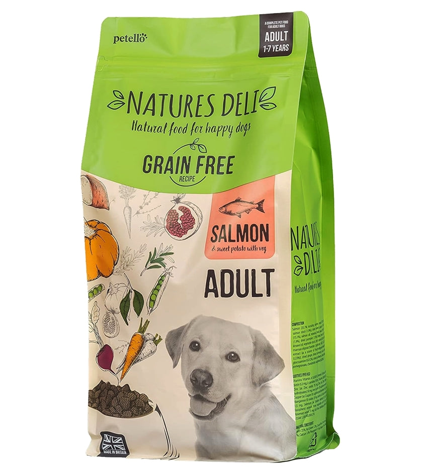 Natures Deli Adult Grain Free Salmon & Sweet Potato Dog Food 2kg - Buy ...