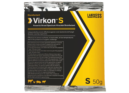 Virkon S - Disinfectant Powder 50g Sachet - Buy Online SPR Centre UK