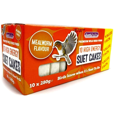 Suet To Go - Suet Cakes with Mealworm 10 x 280g - Buy Online SPR Centre UK